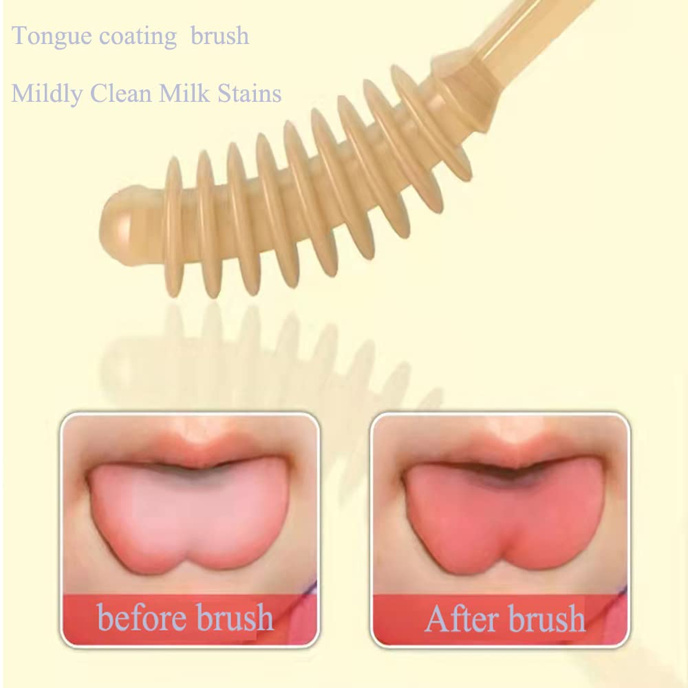 Sevenbaby Baby Toothbrush Baby Tongue Coating Brush Infant Toothbrush 2pcs