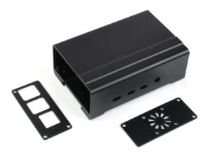 waveshare din rail aluminum case for raspberry pi 4 with cooling fan and heatsinks