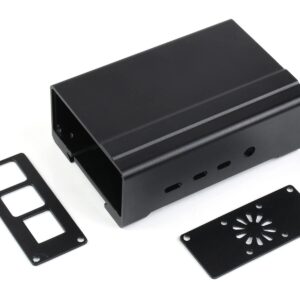 Waveshare DIN Rail Aluminum Case for Raspberry Pi 4 with Cooling Fan and Heatsinks