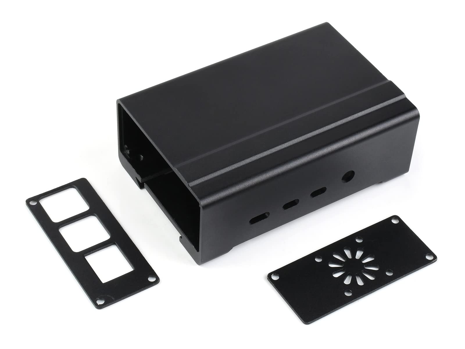 Waveshare DIN Rail Aluminum Case for Raspberry Pi 4 with Cooling Fan and Heatsinks