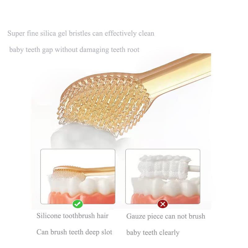 Sevenbaby Baby Toothbrush Baby Tongue Coating Brush Infant Toothbrush 2pcs