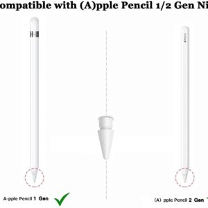 Amtake Replacement Tips/Nib for Apple Pencil 2nd/ 1st Generation,Apple Pencil Pen Tip Compatible for iPad Mini iPad Pro (4 Pack