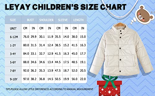 Leyay Winter Coat For Kids Button Up Down Jacket Children Snow Outwear Waterproof