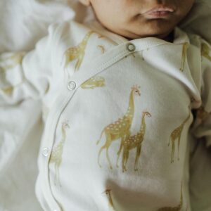 PEHR KiRomper Giraffe / 6-12 mos, Marigold