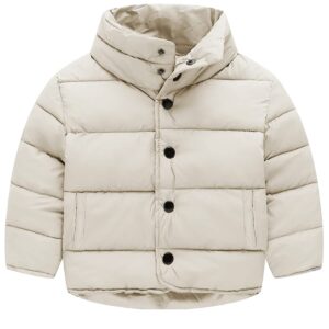 Leyay Winter Coat For Kids Button Up Down Jacket Children Snow Outwear Waterproof