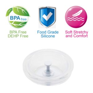 Begical Silicone Diaphragm with stem Replacement Parts Compatible with Philips Avent Manual Breast Pump SCF330/SCF430 Not Original Philips Avent Hand Breastpump Parts/Accessories Clear