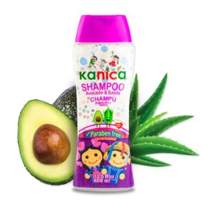 kanica shampoo paraben free with aloe vera and avocado. shampoo for family