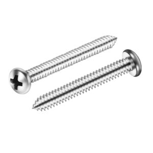 #8 x 2 pan head self tapping screw, pan head sheet metal screws wood screws, stainless steel 304 (18-8), 50 pack