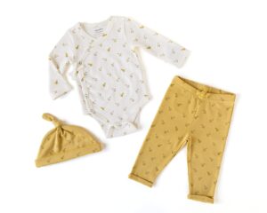 pehr kimono 3-piece set hatchling duck / 0-3 mos.