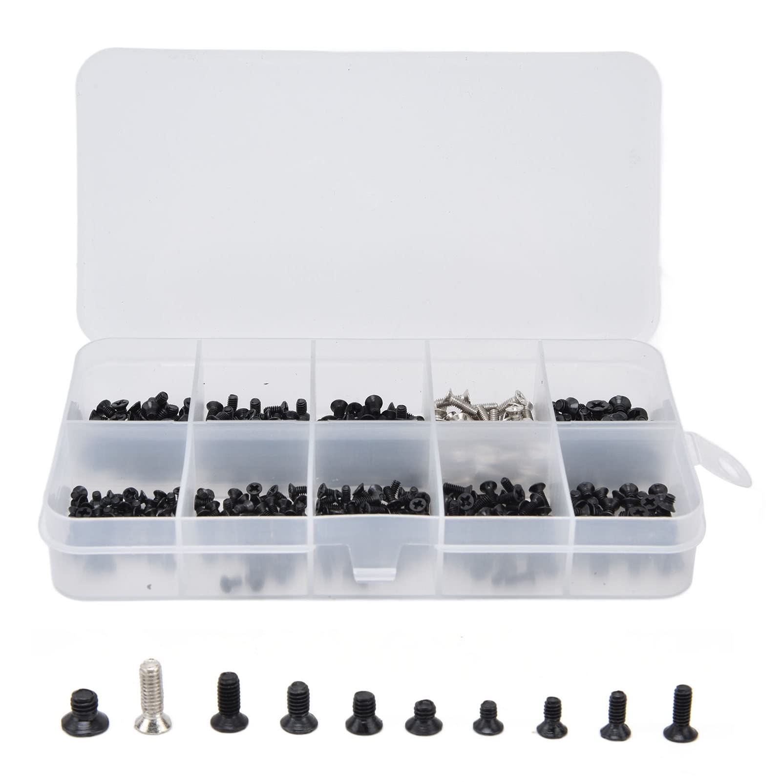 EVTSCAN 500Pcs Laptop Screw Stainless Steel Cross Screws Accessory Set Kit for Maintenance Repair