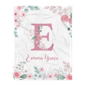 jump up personalized baby monogram blanket,pink baby blanket monogram,monogram blanket baby,monogram blankets,monogrammed baby blanket,baby blanket name,floral baby blanket