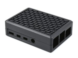 waveshare aluminum grid grooved case for raspberry pi 4 inner heatsink pillars