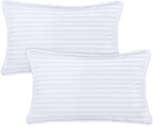 utopia bedding youth pillow (white, 2 pack), 16x22 kids pillow for sleeping, soft and breathable cotton blend shell, polyester filling, perfect for kids bed and travel (intended for age 5 and up)