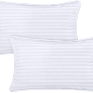 Utopia Bedding Youth Pillow (White, 2 Pack), 16x22 Kids Pillow for Sleeping, Soft and Breathable Cotton Blend Shell, Polyester Filling, Perfect for Kids Bed and Travel (Intended for Age 5 and up)