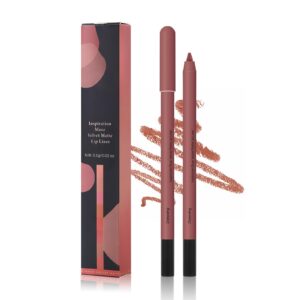 kissio lip liner,creamy lip liner pencil,long lasting lip liner with sharpener,matte finish,smooth and soft,non-dry,easy to use,cruelty free,0.02 oz,07 daejeeling