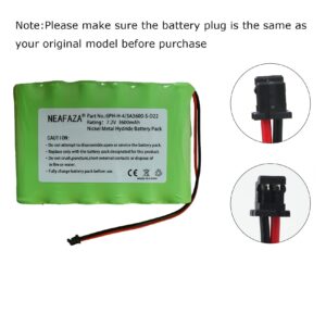 NEAFAZA 6PH-H-4/3A3600-S-D22 7.2V 3600mAh Ni-MH Battery Compatible with DSC IMPASSA SCW9057 SCW9055 ADT SCW9057G-433 Wireless Security System Alarm Panel