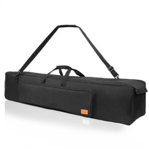 toribio tripod case bag 50"x10.2"x10.2"/127x26x26cm with padded water-resistant heavy-duty multi-function tripod carrying case with strap,suit for lights, speakers, cameras, booms, microphone stands