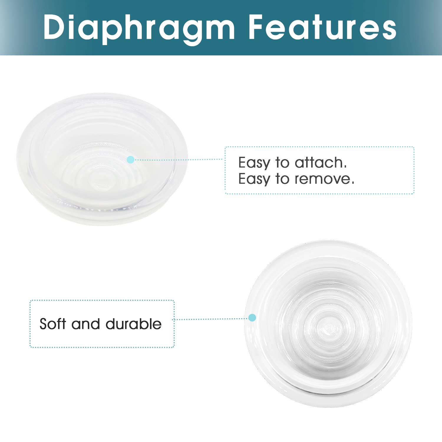 Begical 2pc Silicone Diaphragm Replacement Parts/Accessories Compatible with Philips Avent Electric Breast Pump use with SCF332|334|394|397|391, Diaphragm for Single and Double Electric Pumps