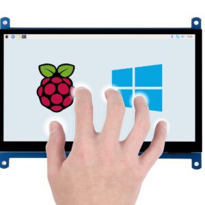 for Raspberry Pi 7inch HDMI LCD (C) Rev4.1, 7" 1024×600 Capacitive Touch Screen IPS Display Monitor for Raspberry Pi 4B/3B+/3B/2B/B+/A+/Zero W/WH/BeagleBone Black/Banana Pi, PC Windows 10/8.1/8/7