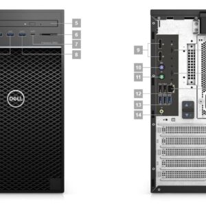 Dell Precision T3650 Workstation Desktop | Core i7-11700 - 1TB SSD Hard Drive - 32GB RAM - Nvidia Quadro P620 2GB | 8 cores @ 4.9 GHz - 2GB GDDR5 Win 10 Pro Black