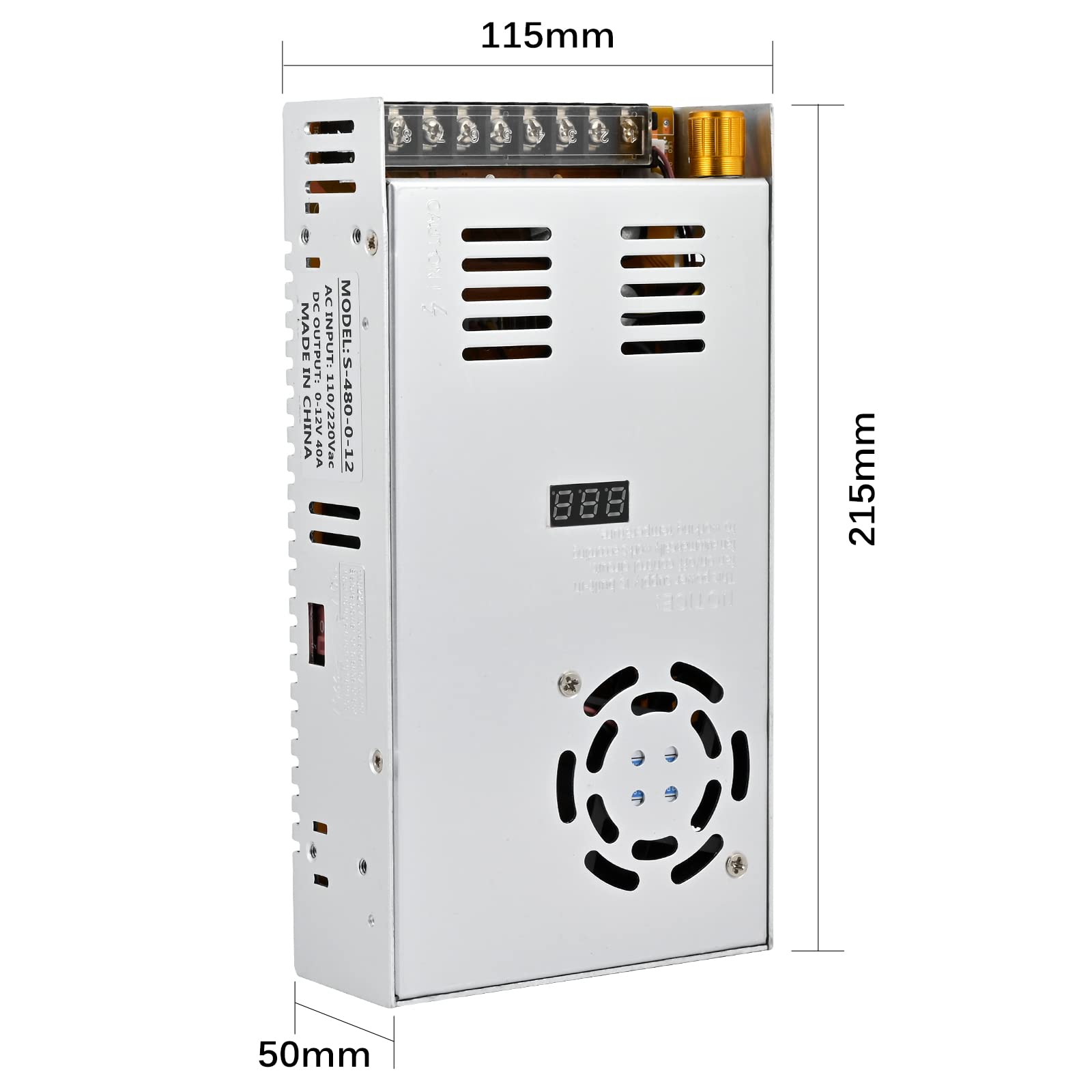 AC to DC Power Supply, 48V 10A 480W Switching Power Supply Voltage Regulated Converter