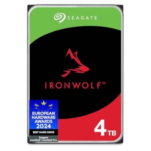 Seagate IronWolf 4TB NAS Internal Hard Drive CMR 3.5 Inch SATA 6Gb/s 5400 RPM 64MB Cache for RAID Network Attached Storage Rescue Services (ST4000VNZ06/006)