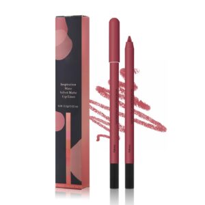 kissio lip liner,creamy lip liner pencil,long lasting lip liner with sharpener,matte finish,smooth and soft,non dry,easy to use,cruelty free,0.02 oz,06 fall into