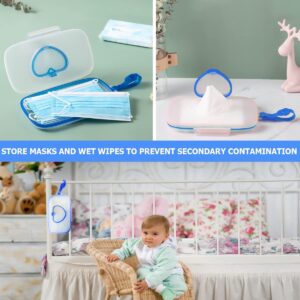 DOERDO Portable Baby Wipe Dispenser Wet Wipe Box, Baby Wipe Holder with Lid, Tissue Case for Keeps Baby Wipe Fresh and Safe