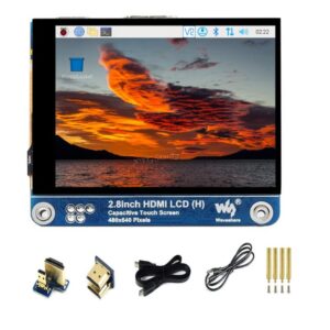 2.8inch hdmi ips capacitive lcd display (h) resolution 480×640 adjustable brightness fully laminated screen monitor supports raspberry pi 5 4 3 b b+ and ai pc windows 11/10 / 8.1/8 / 7 @xygstudy