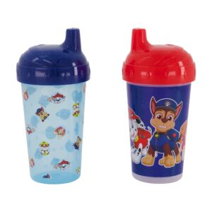 toddler sippy cups for boys | 10 ounce paw patrol sippy cup pack of two with straw and lid | durable blue leak proof travel water bottle for toddlers