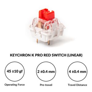 Keychron V4 Wired Custom Mechanical Keyboard, 60% Layout QMK/VIA Programmable with Hot-swappable Keychron K Pro Red Switch Compatible with Mac Windows Linux Carbon Black (Non-Transparent)