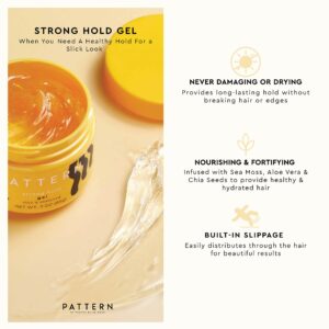 PATTERN Beauty by Tracee Ellis Ross Strong Hold Gel, 3 Fl Oz, Great for Curlies, Coilies and Tight-Textured Hair, 3a to 4c