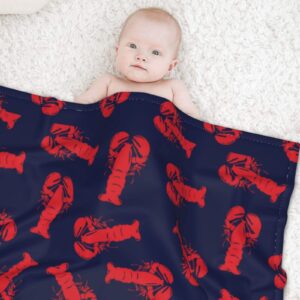 Watercolor Lobster Baby Blanket Newborns Toddlers Blanket Soft Swadding Blanket 30x40 Inch