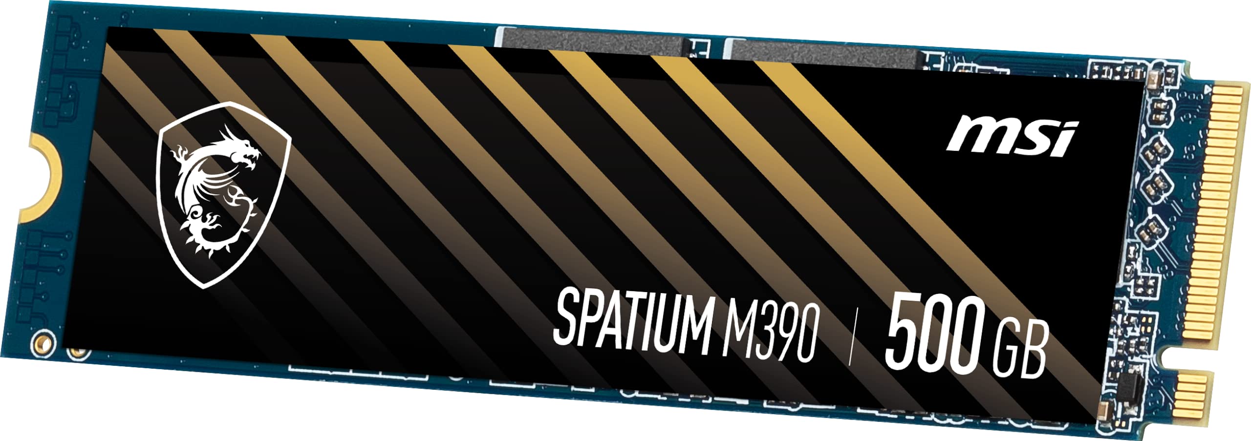 MSI SPATIUM M390 NVMe M.2 500GB Internal Gaming SSD PCIe Gen3 up to 3300MB/s 3D NAND Up to 1200 TBW