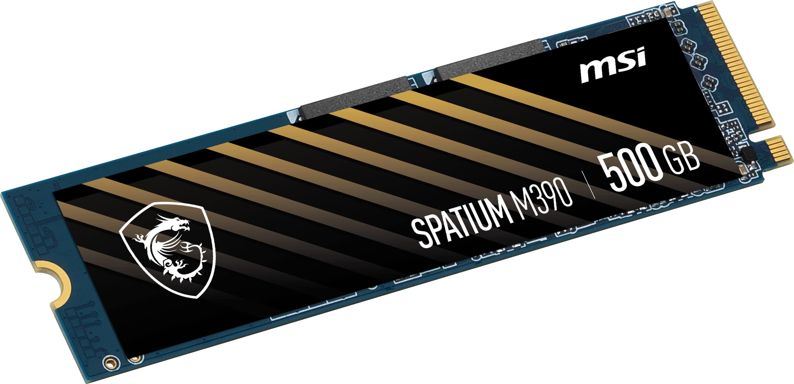 MSI SPATIUM M390 NVMe M.2 500GB Internal Gaming SSD PCIe Gen3 up to 3300MB/s 3D NAND Up to 1200 TBW