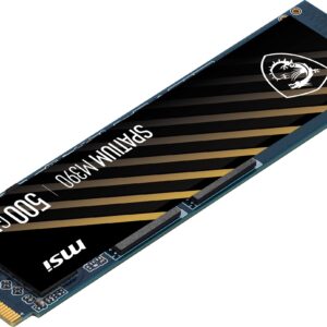 MSI SPATIUM M390 NVMe M.2 500GB Internal Gaming SSD PCIe Gen3 up to 3300MB/s 3D NAND Up to 1200 TBW