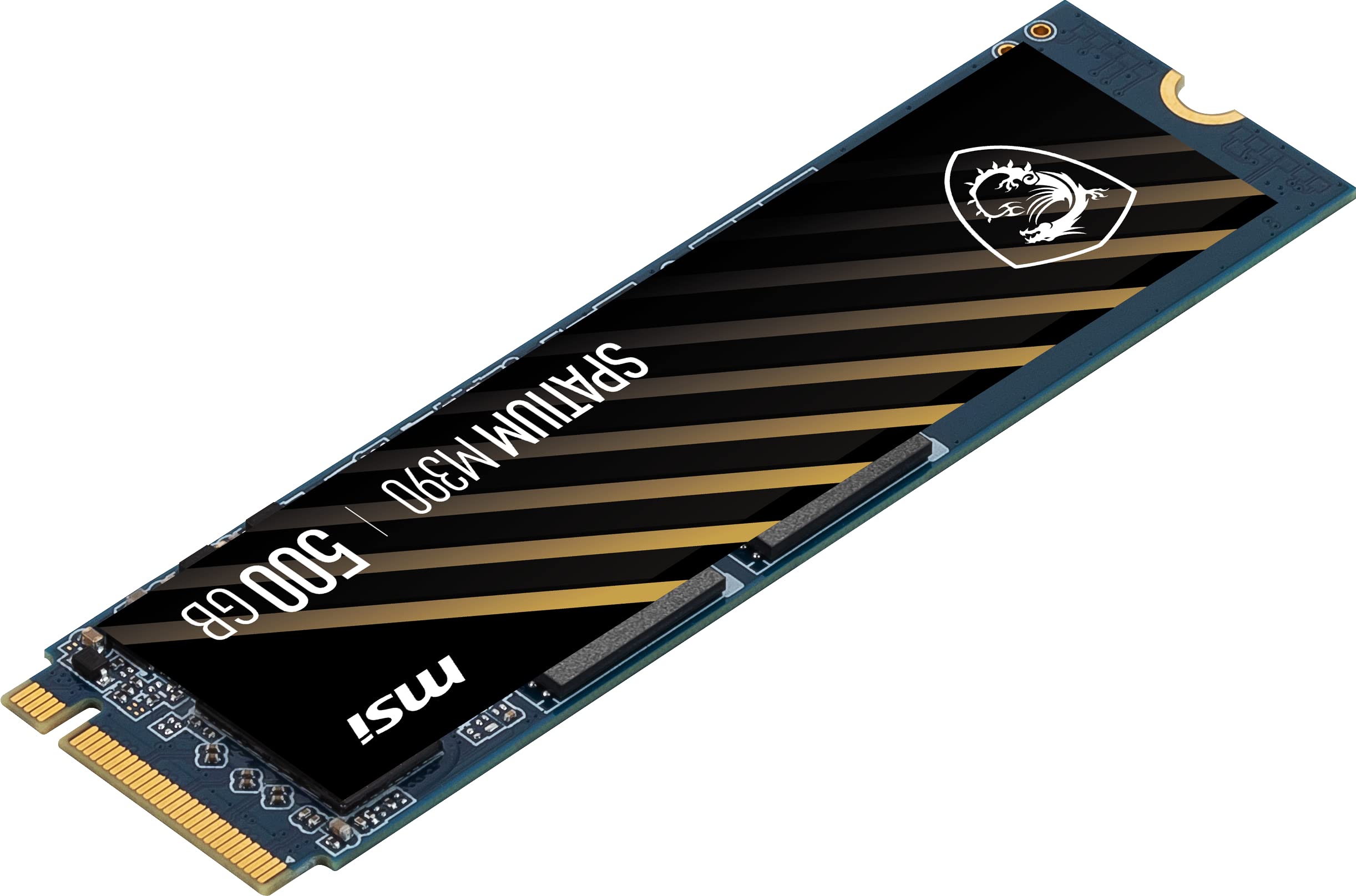 MSI SPATIUM M390 NVMe M.2 500GB Internal Gaming SSD PCIe Gen3 up to 3300MB/s 3D NAND Up to 1200 TBW