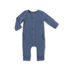 pehr essentials romper essentials - cloud blue / 0-3 mos.