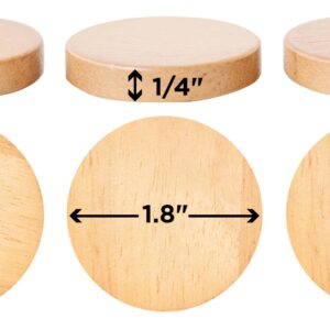 Wooden Coins for Montessori Object Permanence Coin Box - Chunky Wood Replacement Coin Set - Wooden Tokens for Counting - Montessori Toys for 1 Year Old - Infant Developmental Coin Drop Toys