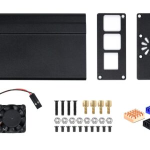 Waveshare DIN Rail Aluminum Case for Raspberry Pi 4 with Cooling Fan and Heatsinks