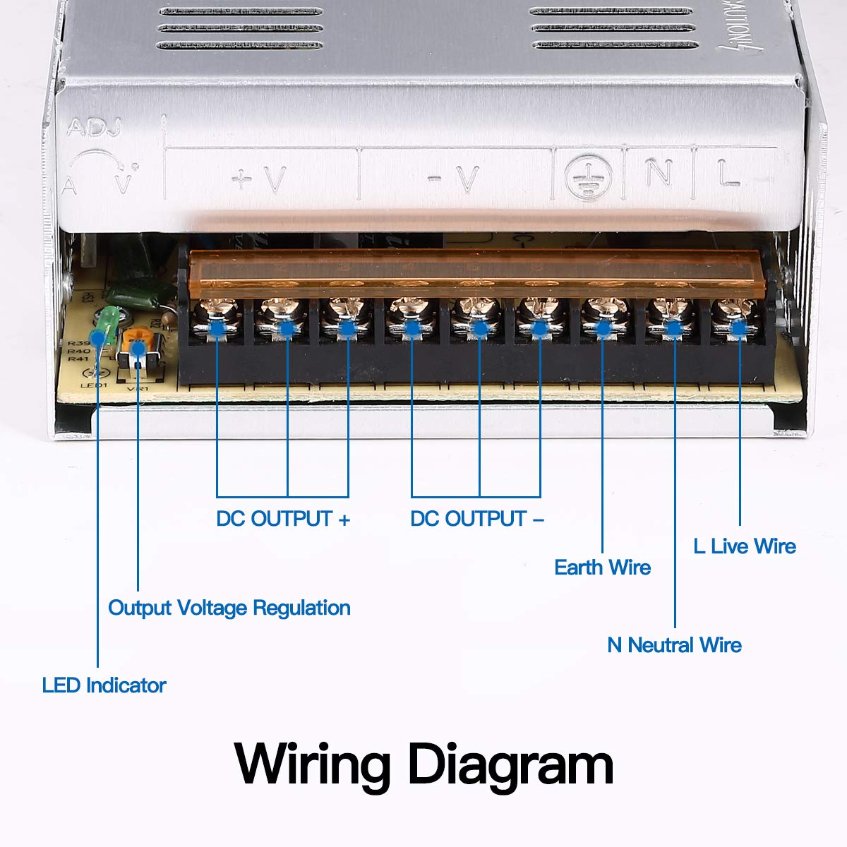 DC 12V 50A 600W Power Supply Adapter Transformer Switch AC 110V / 220V to DC 12V 20amp Switching Converter LED Driver for LED Strip Light CCTV Camera Security System Radio,Computer Project,3D Printer