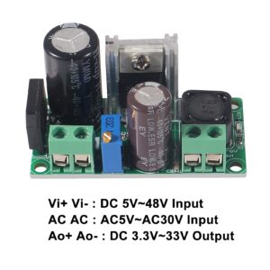 ACEIRMC 6pcs AC/DC to DC Step Down Buck Converter AC 5-30V DC 5-48V 24V 36V 48V to DC 2.5-35V 12V Voltage Regulator Board 2A Adjustable Volt Power Supply Module