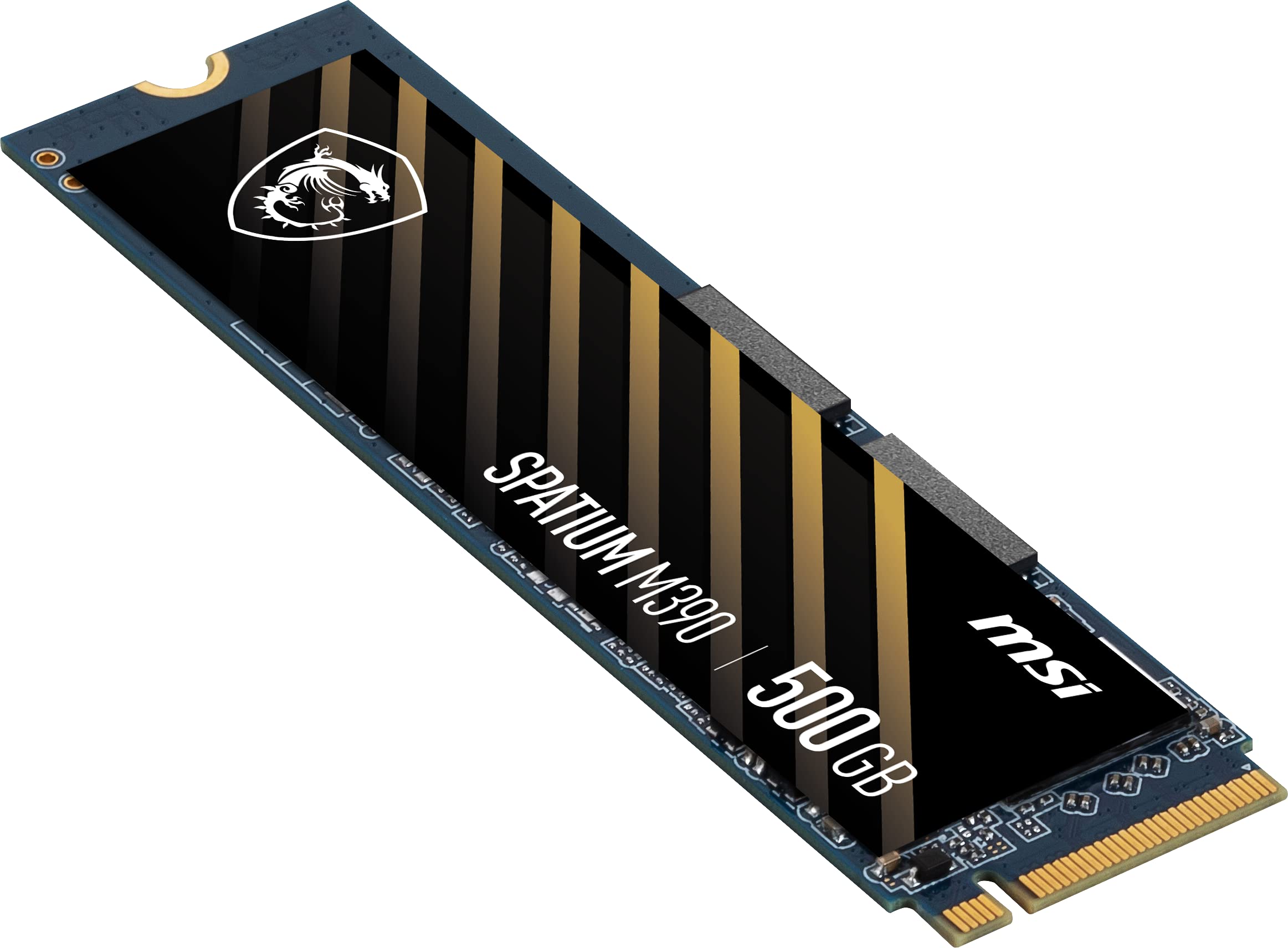 MSI SPATIUM M390 NVMe M.2 500GB Internal Gaming SSD PCIe Gen3 up to 3300MB/s 3D NAND Up to 1200 TBW