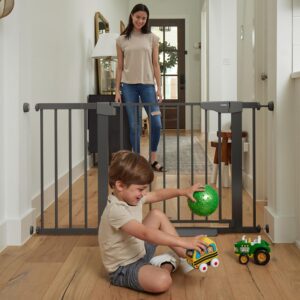 Cumbor 46 &51.5-Inch Baby Gate Extra Wide, Easy Walk Thru Dog Gate for The House, Auto Close Baby Gates for Stairs, Doorways