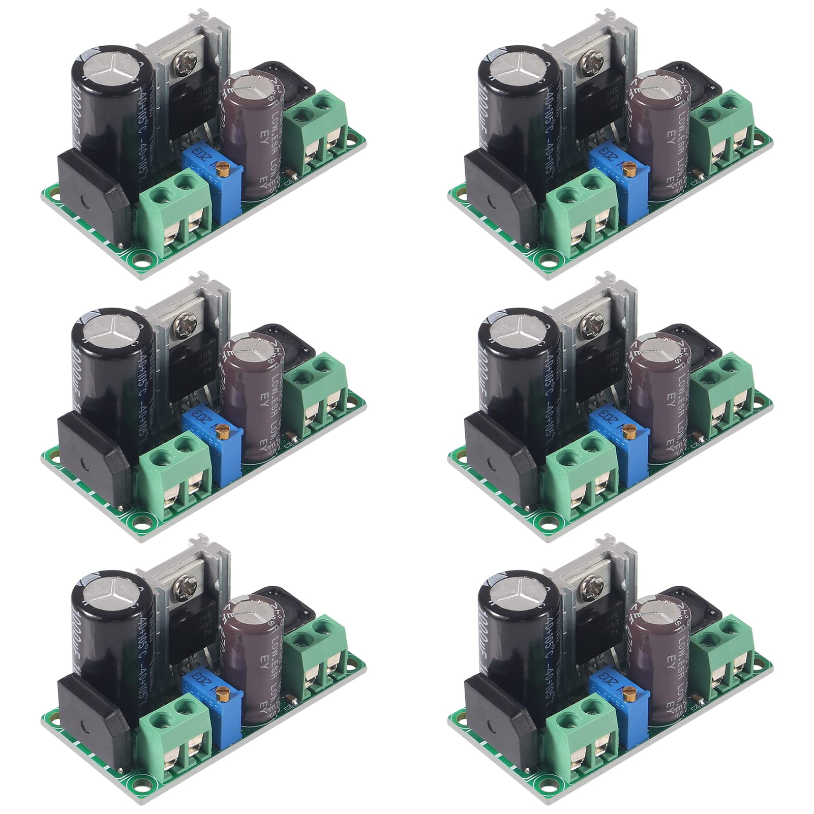 ACEIRMC 6pcs AC/DC to DC Step Down Buck Converter AC 5-30V DC 5-48V 24V 36V 48V to DC 2.5-35V 12V Voltage Regulator Board 2A Adjustable Volt Power Supply Module