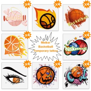 Metker basketball (160 PCS) kids waterproof temporary tattoos,children's temporary tattoo toys,boy face tattoo stickers, boy girl temporary tattoos