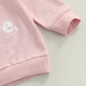 Toddler Baby Boy Girl Crewneck Sweatshirt Top,Infant Love You More Shirt,Unisex Baby Valentine 's Day Clothes (B Pink, 3-4 Years)