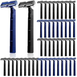 30 pieces disposable razors bulk individually wrapped disposable safety razor twin blade razors with clear safety cap for travel hotels motels beauty salons homes