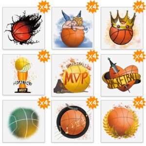 Metker basketball (160 PCS) kids waterproof temporary tattoos,children's temporary tattoo toys,boy face tattoo stickers, boy girl temporary tattoos