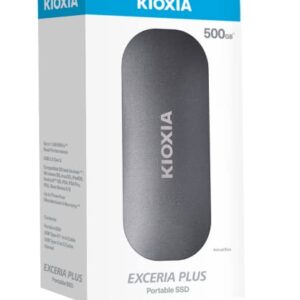 KIOXIA Exceria Plus Portable SSD Memory Card - External Solid-State-Drive, USB 3.1 Typ-C 4k Video Recording, Pink, 500 GB